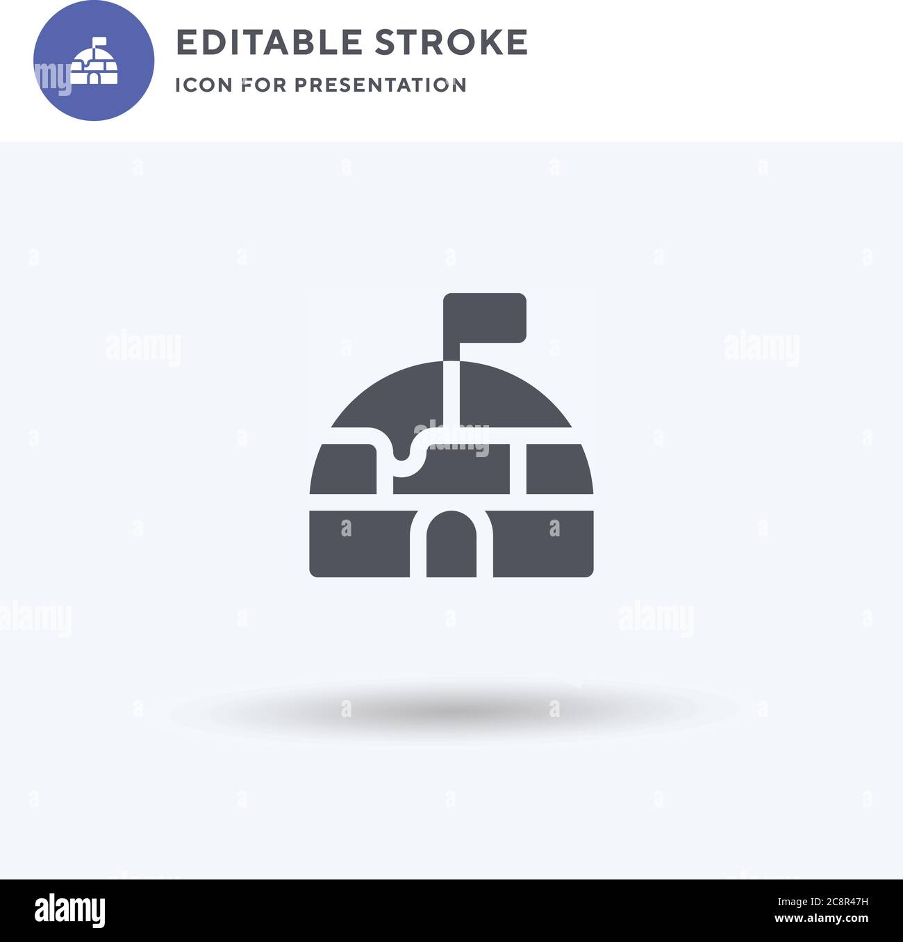 Igloo icon vector, filled flat sign, solid pictogram isolated on white ...