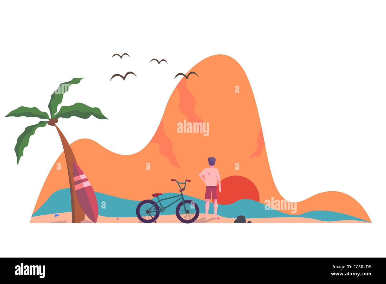 Walking in sunset Cut Out Stock Images & Pictures - Alamy