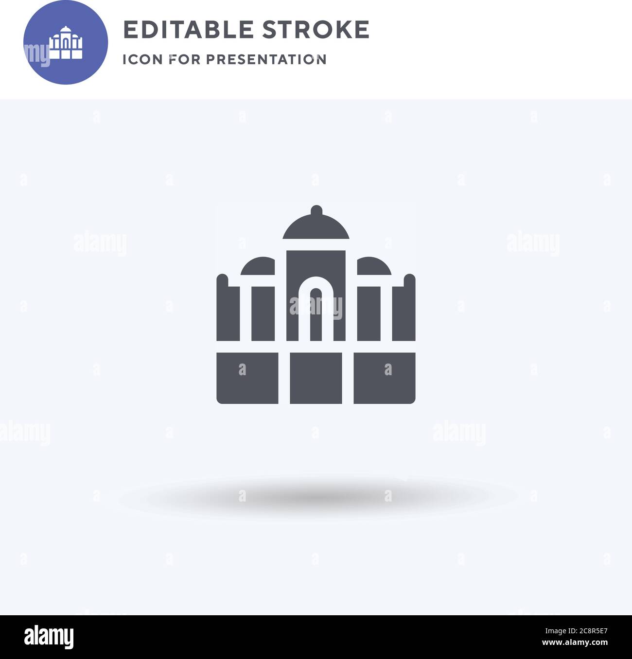 Taj Mahal icon vector, filled flat sign, solid pictogram isolated on ...