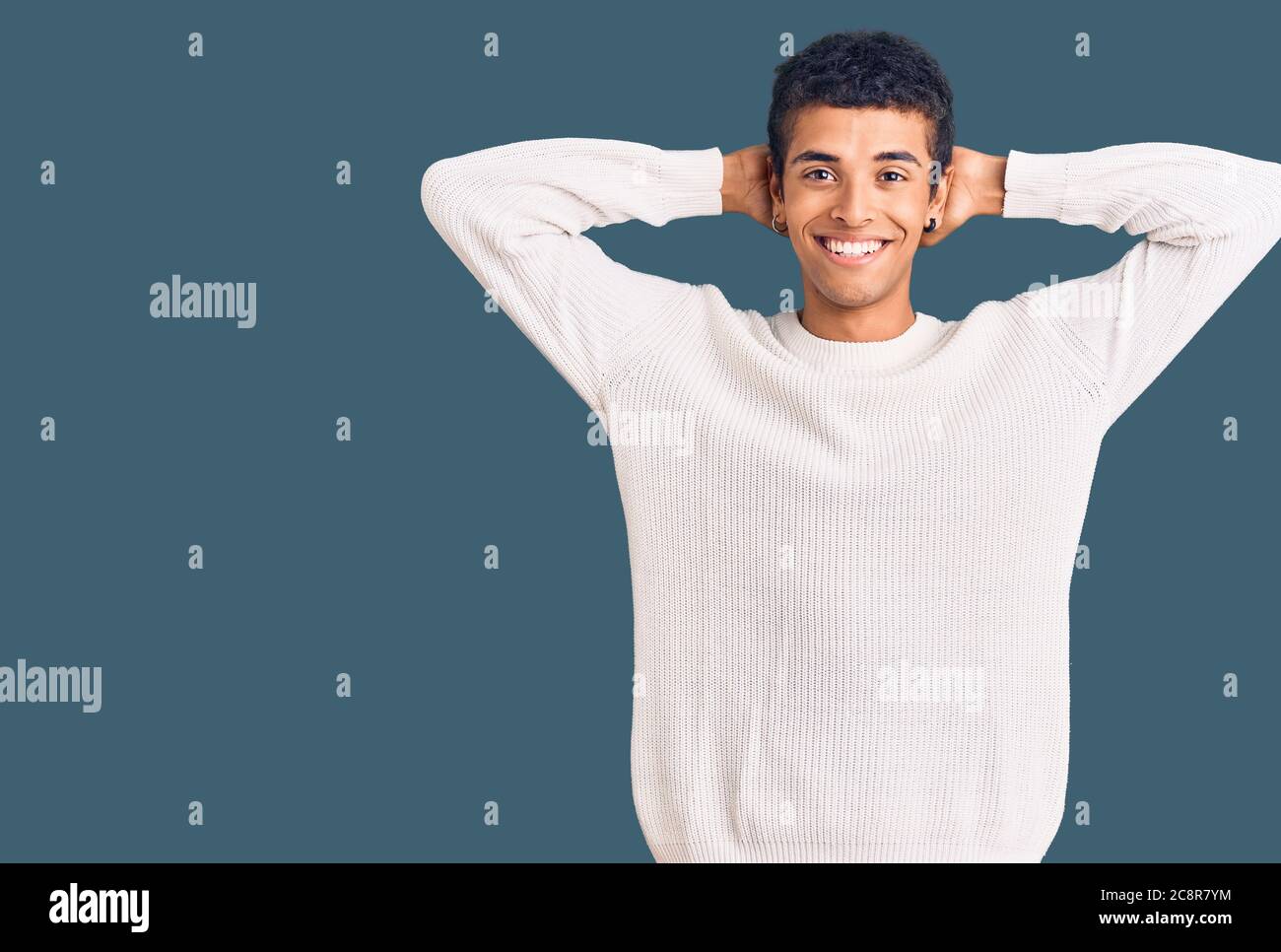 African boy stretching hands hi-res stock photography and images - Alamy