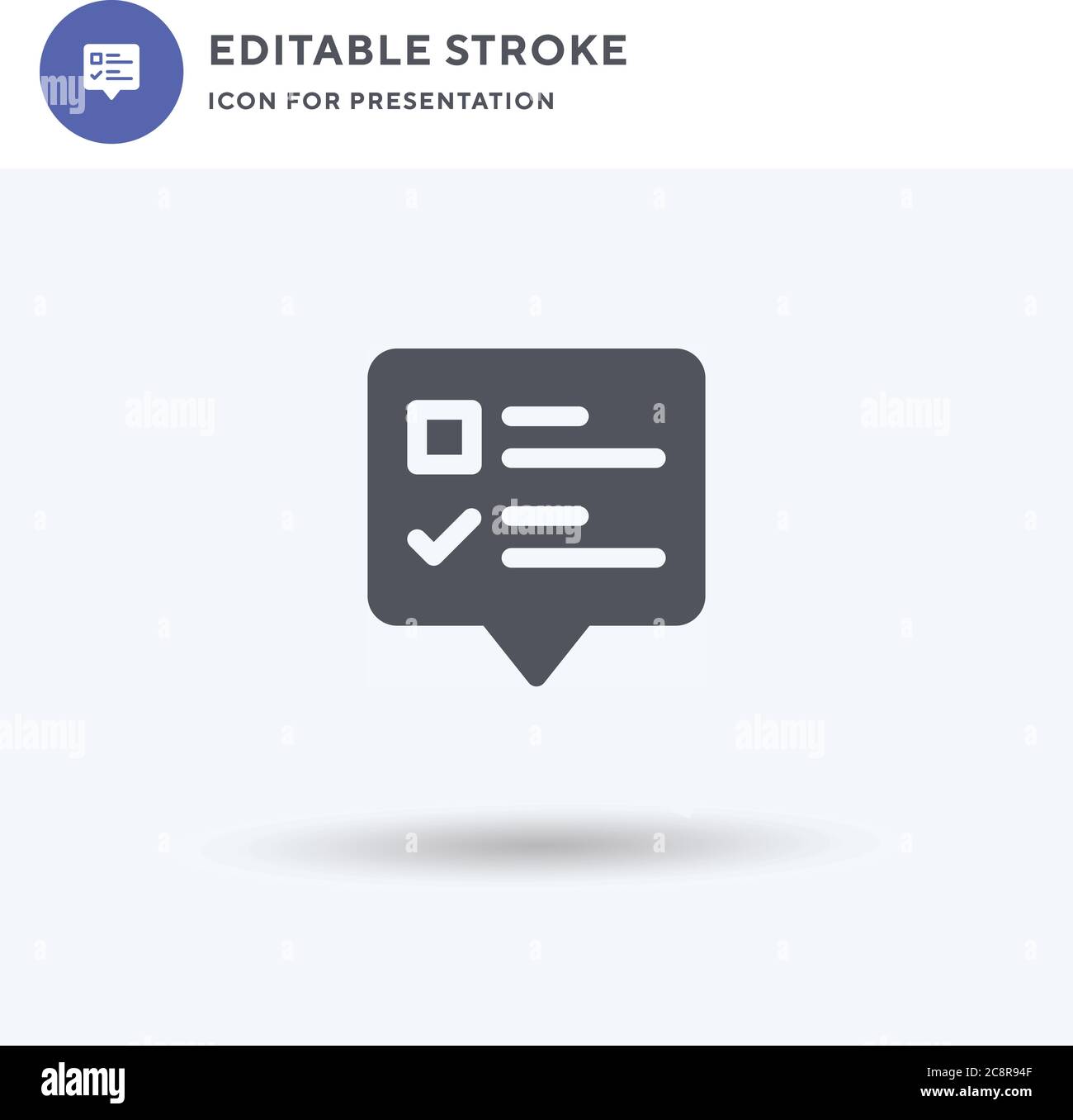 Survey icon vector, filled flat sign, solid pictogram isolated on white ...