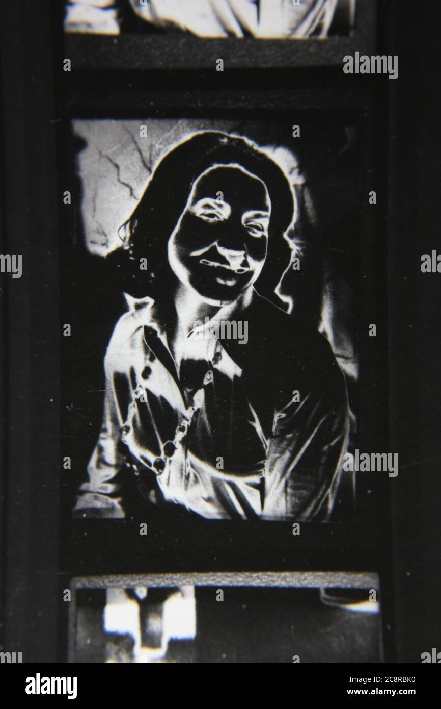 Fine 1970s vintage black and white photography of a woman in a dream like state Stock Photo - Alamy