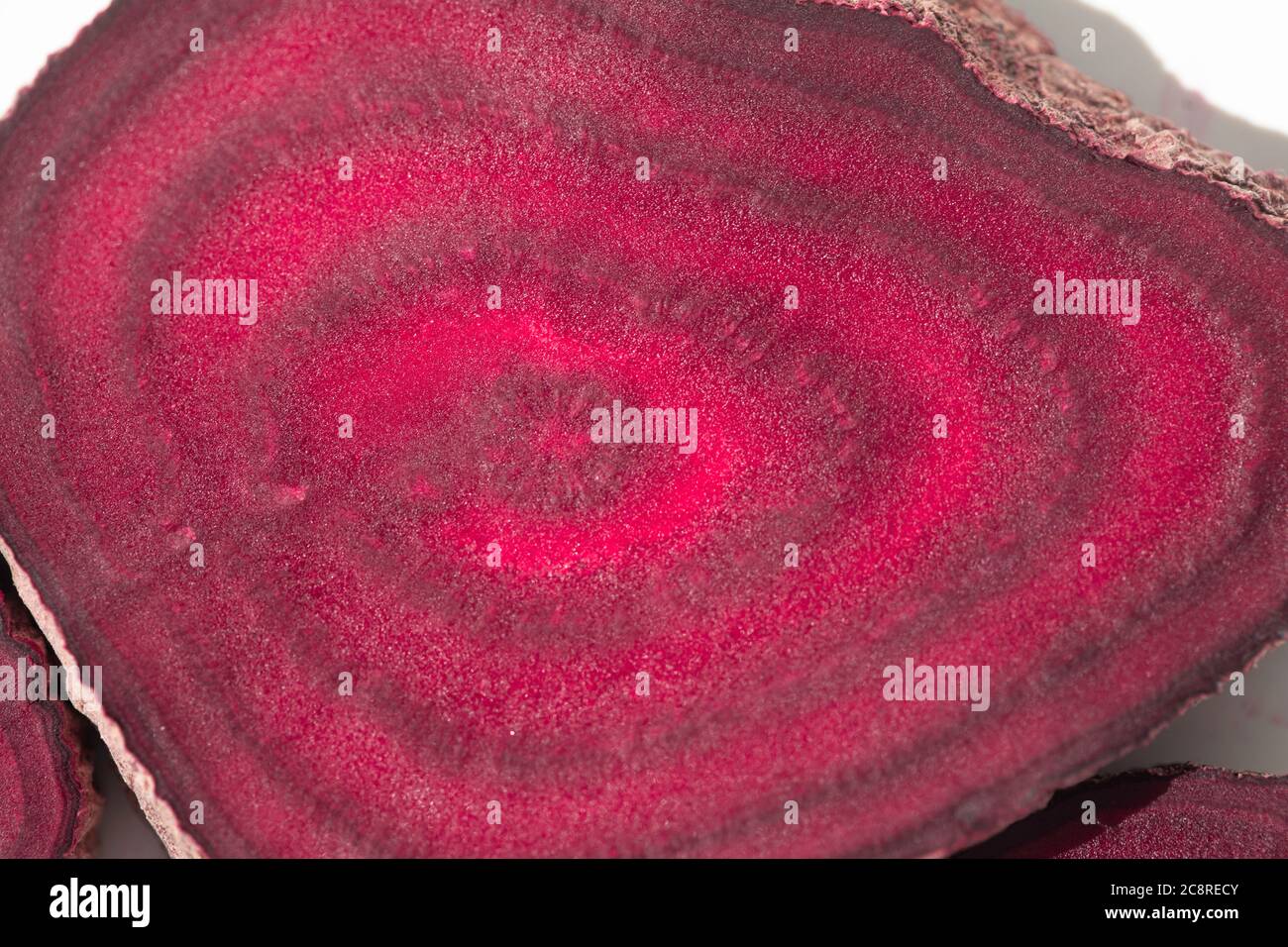 Beetroot cross sections, natural red colour Stock Photo - Alamy