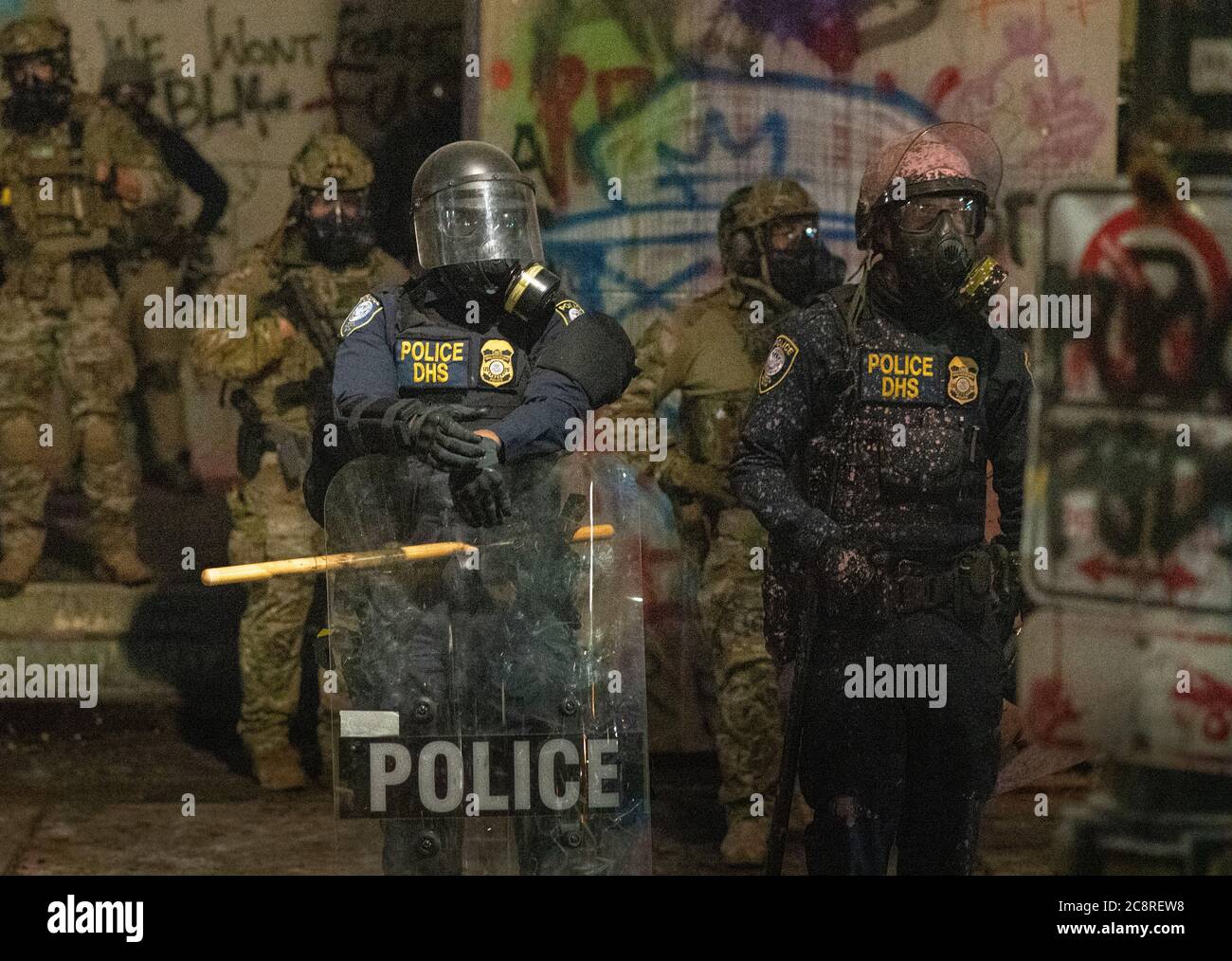 Day 56 in the ongoing protests at the justice Center in Portland ...
