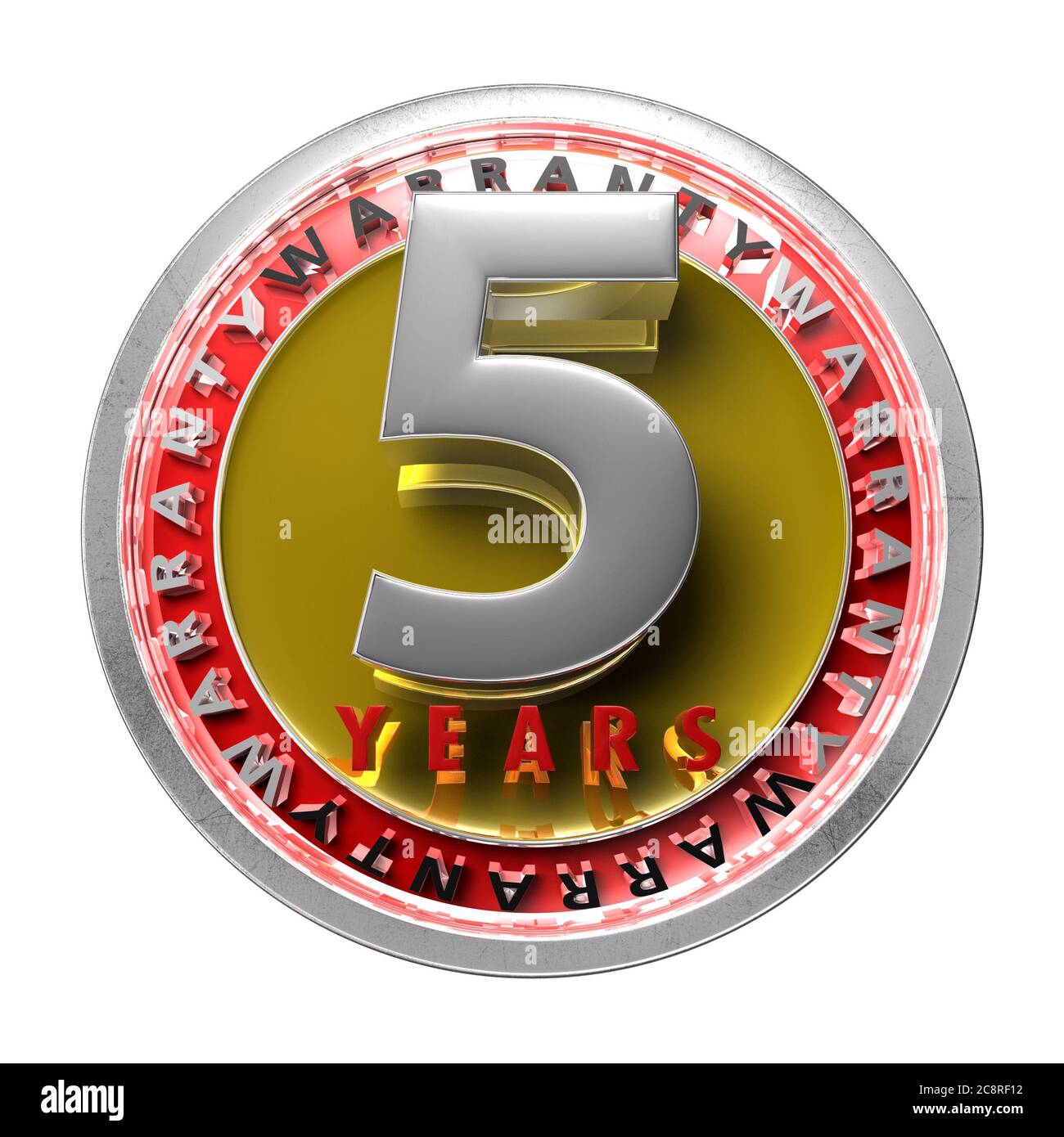 3D illustration Signs 5 years isolated on a white background.(with ...