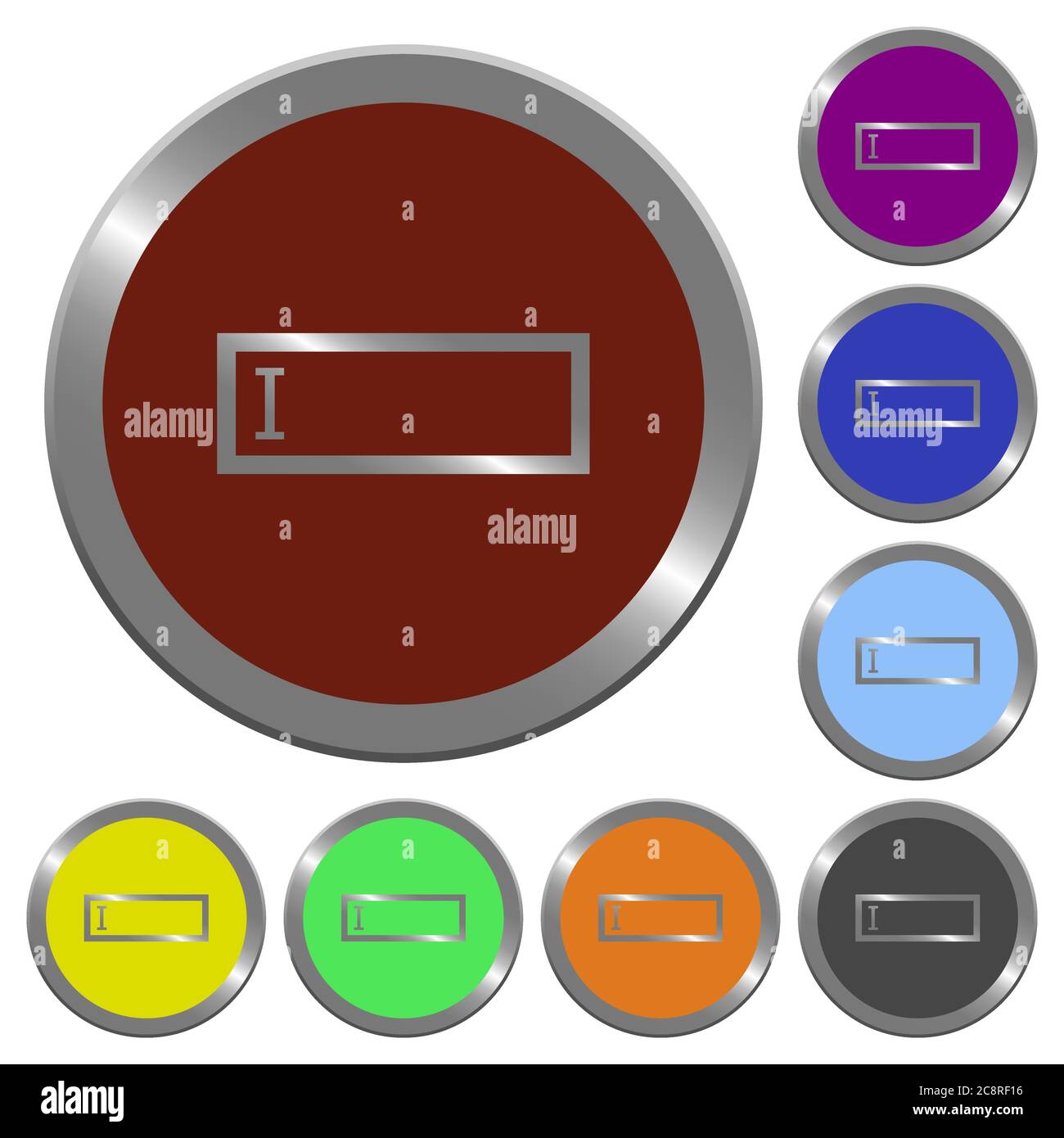 Set of color glossy coin-like editbox buttons Stock Vector Image & Art - Alamy