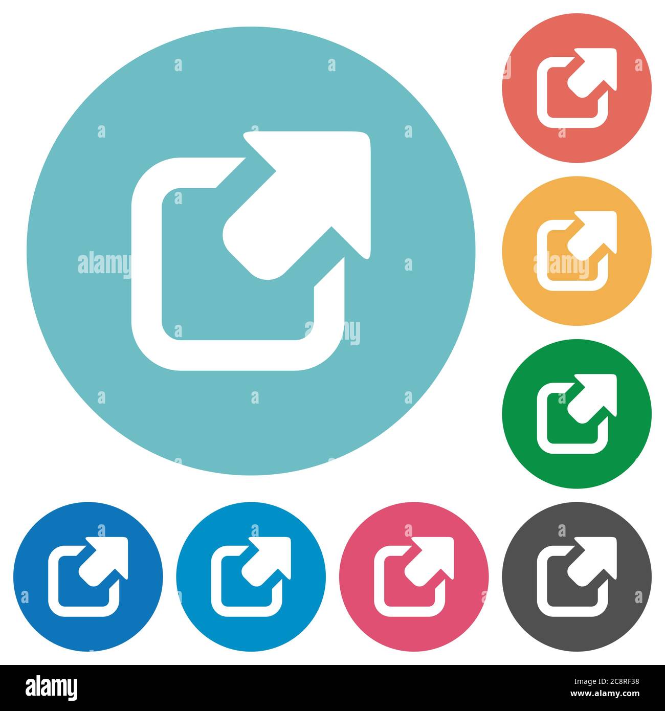 Flat export icon set on round color background Stock Vector Image & Art ...