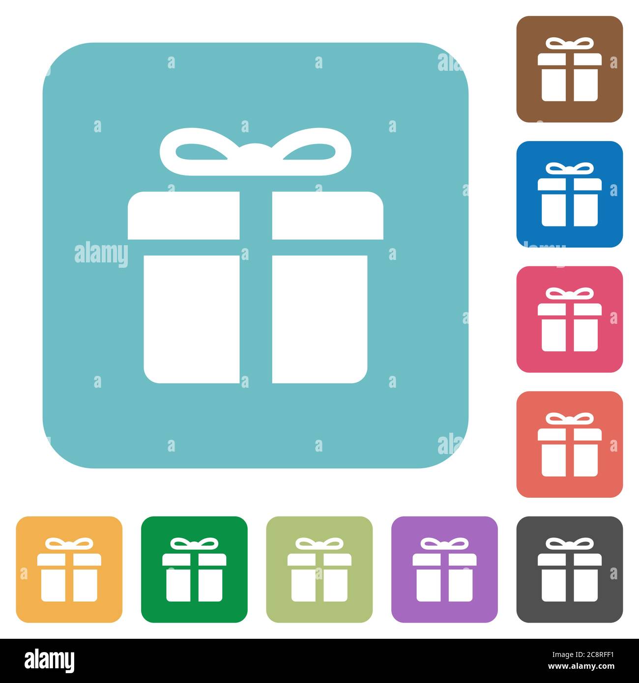 Packed brown gift box Stock Vector Images - Alamy