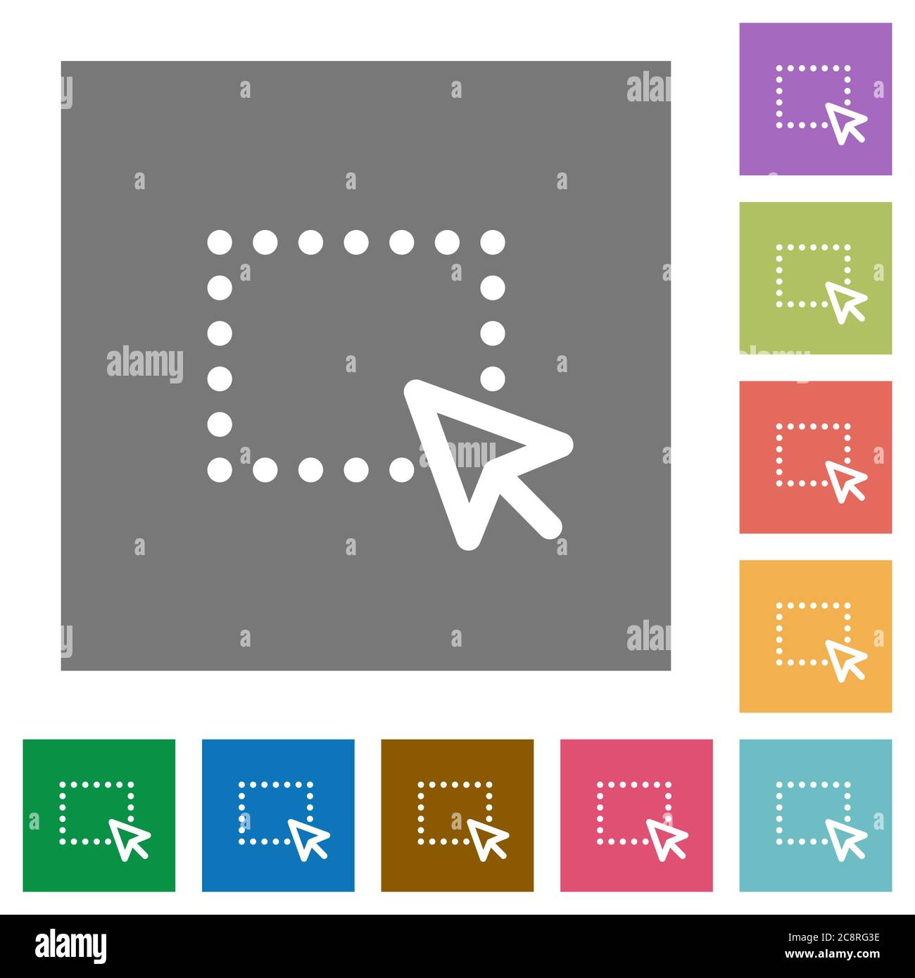 Drag object white flat Cut Out Stock Images & Pictures - Alamy