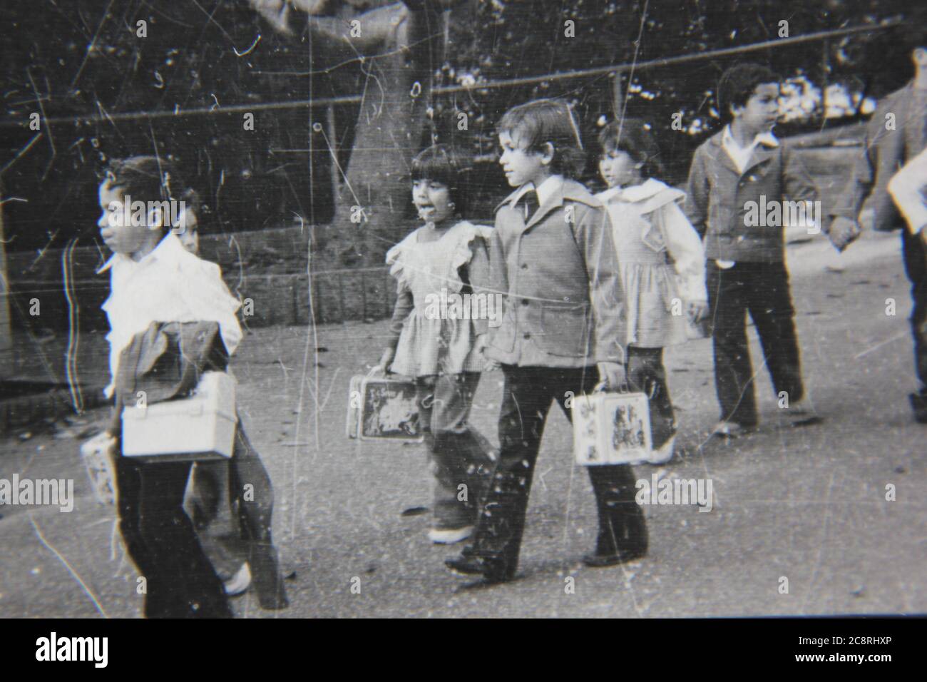 Fine 70s vintage black and white lifestyle photography of a bunch of ...