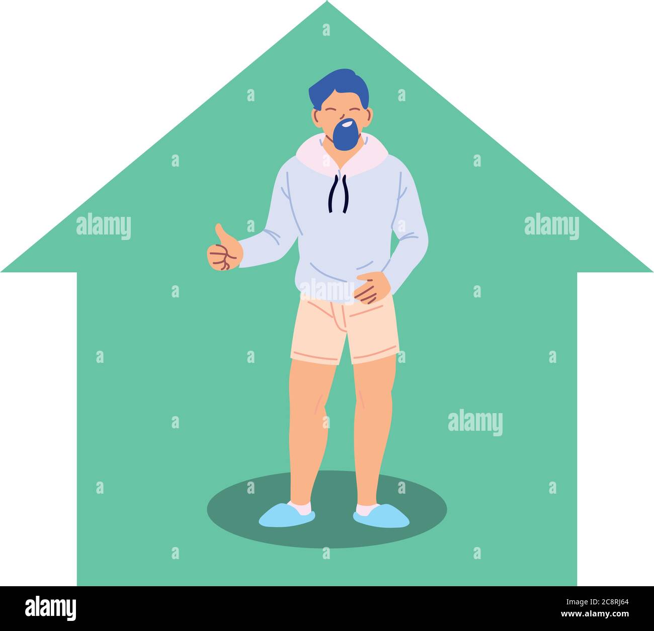 House Cartoon Man High Resolution Stock Photography and Images - Alamy