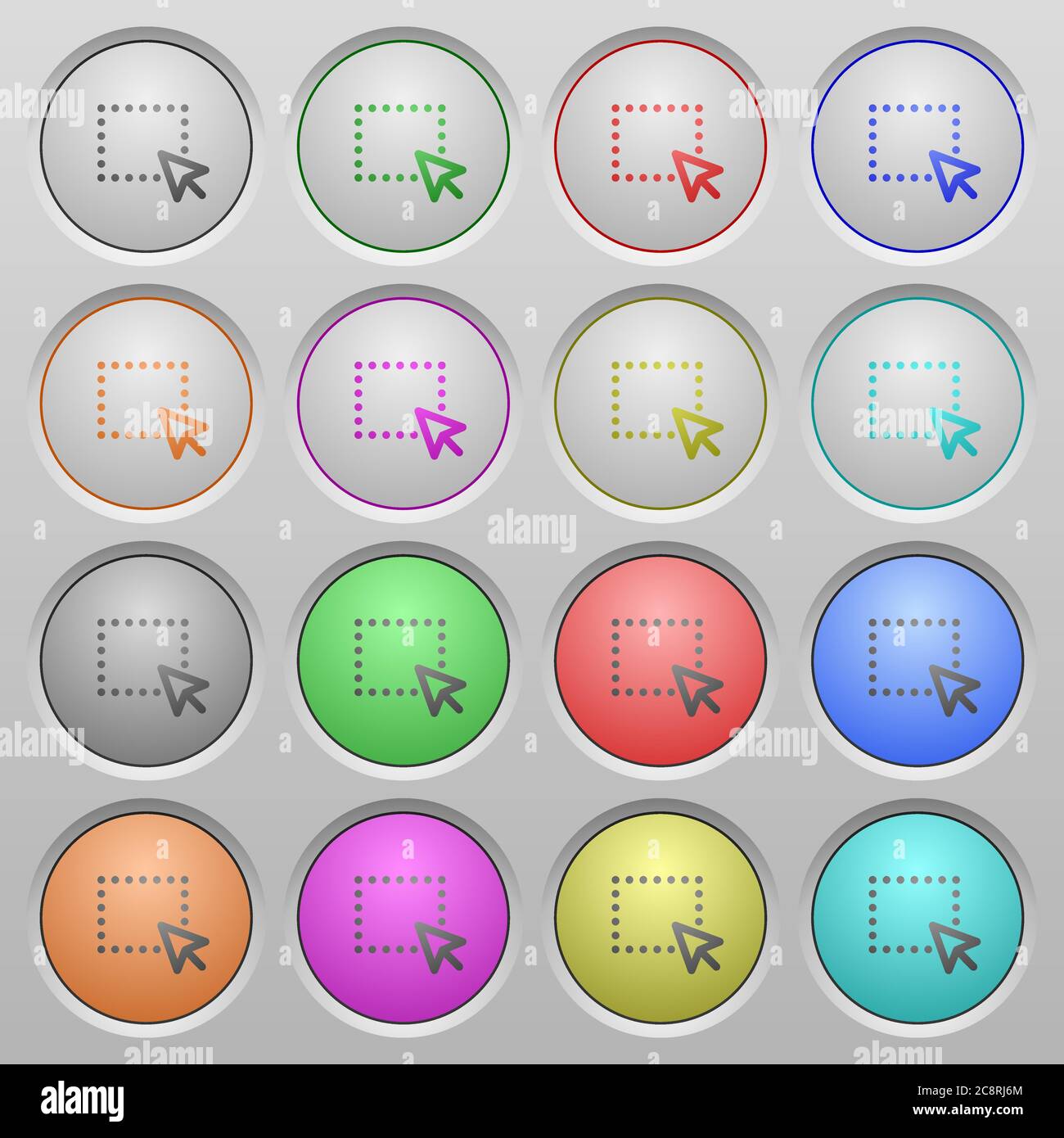 Set of Drag and drop plastic sunk spherical buttons Stock Vector Image ...