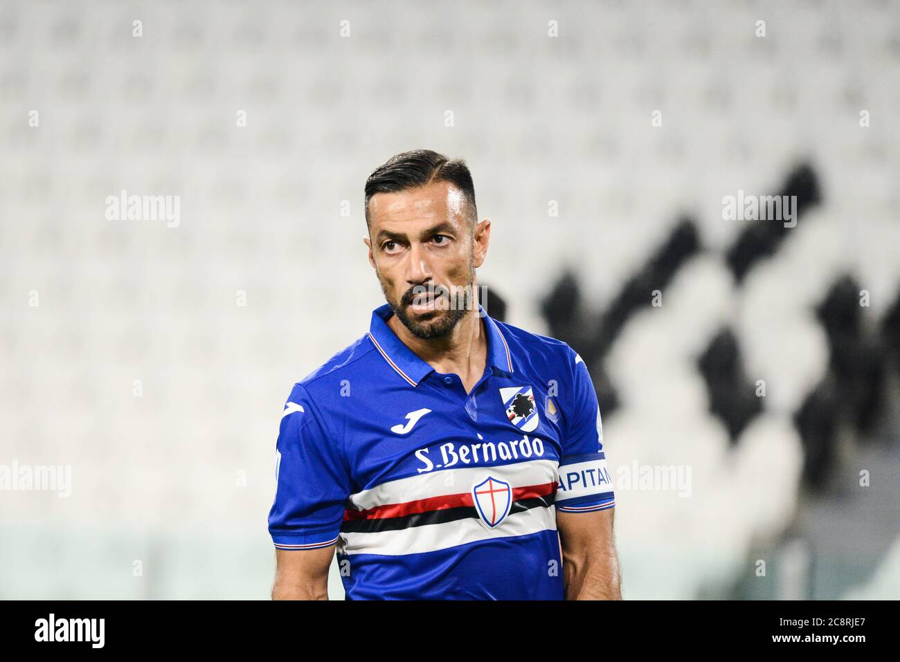 Turin, Italy. 26th July, 2020. Fabio Quagliarella of Sampdoria in ...