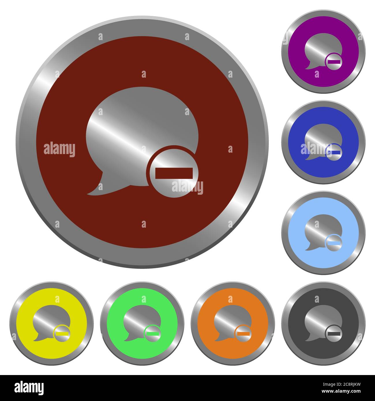 Set of color glossy coin-like Delete blog comment buttons Stock Vector ...