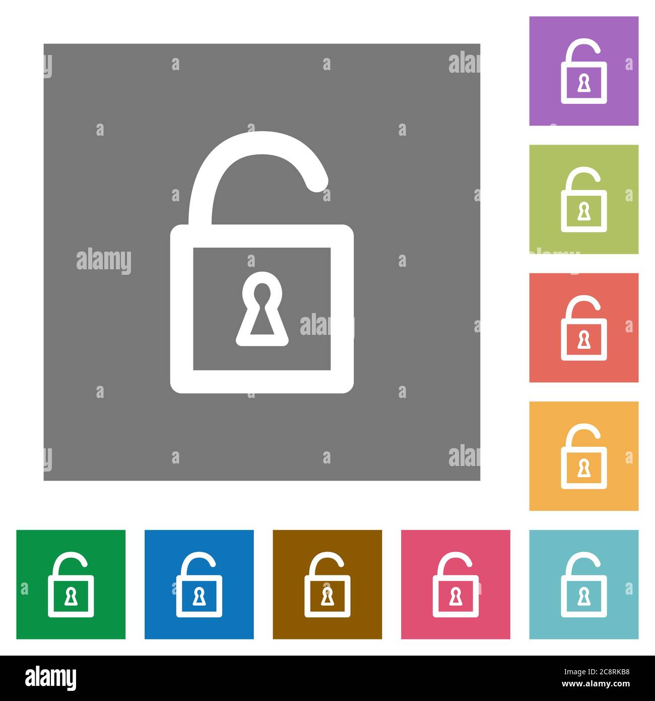 Red unlocked padlock icon Stock Vector Images - Alamy