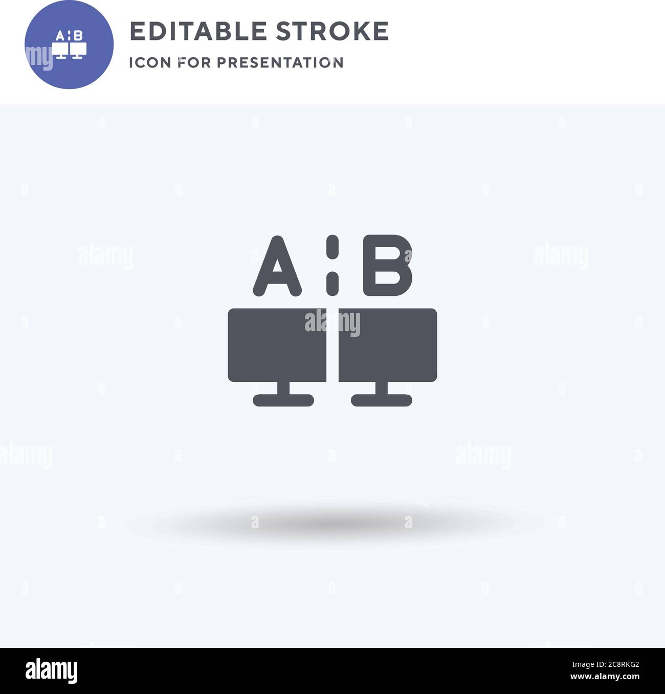 Ab Testing icon vector, filled flat sign, solid pictogram isolated on ...