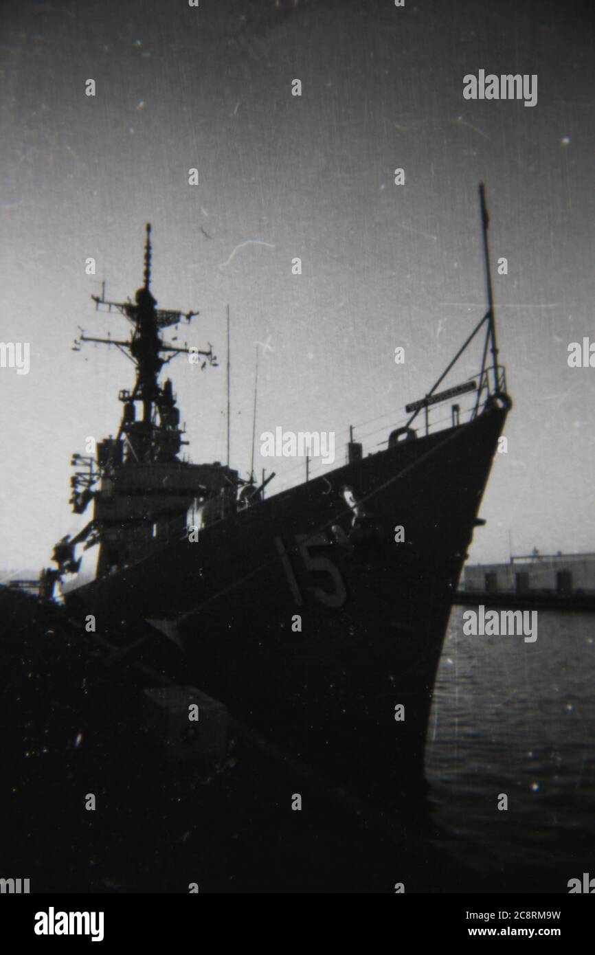 Fine 70s vintage black and white lifestyle photography of a military ...