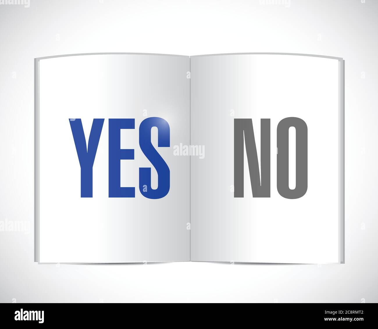 Yes or no book illustration design over a white background Stock Vector ...