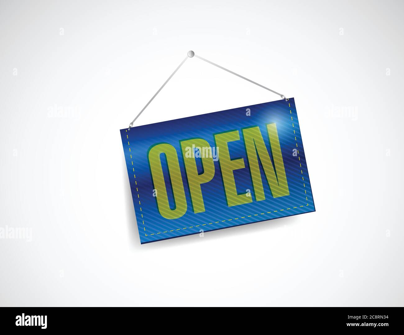 Open sign banner illustration design over a white background Stock ...