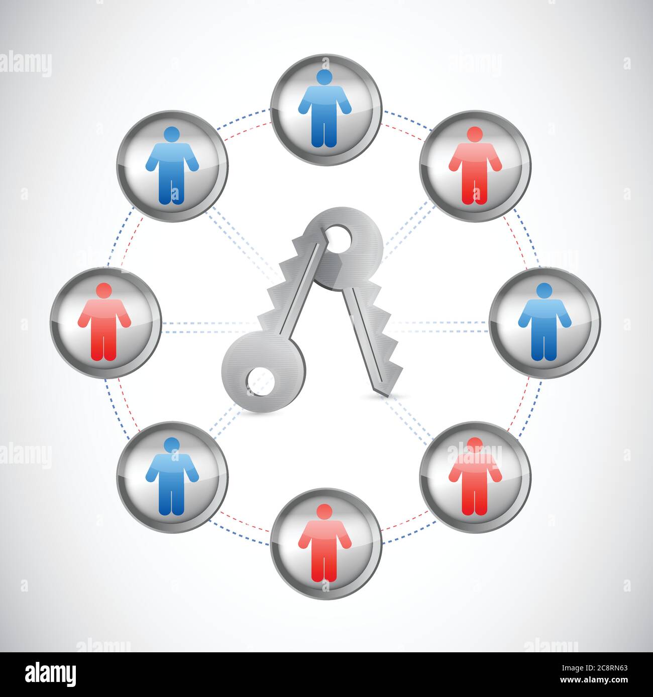 People security profile network illustration design over a white ...