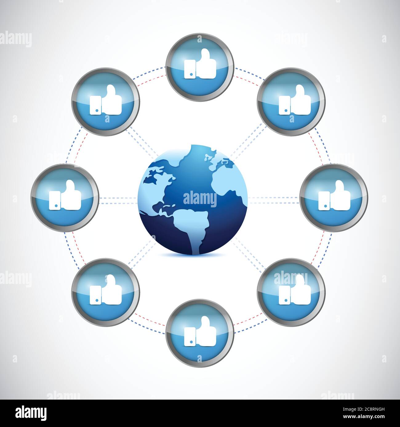 Support around the globe concept illustration design Stock Vector Image ...