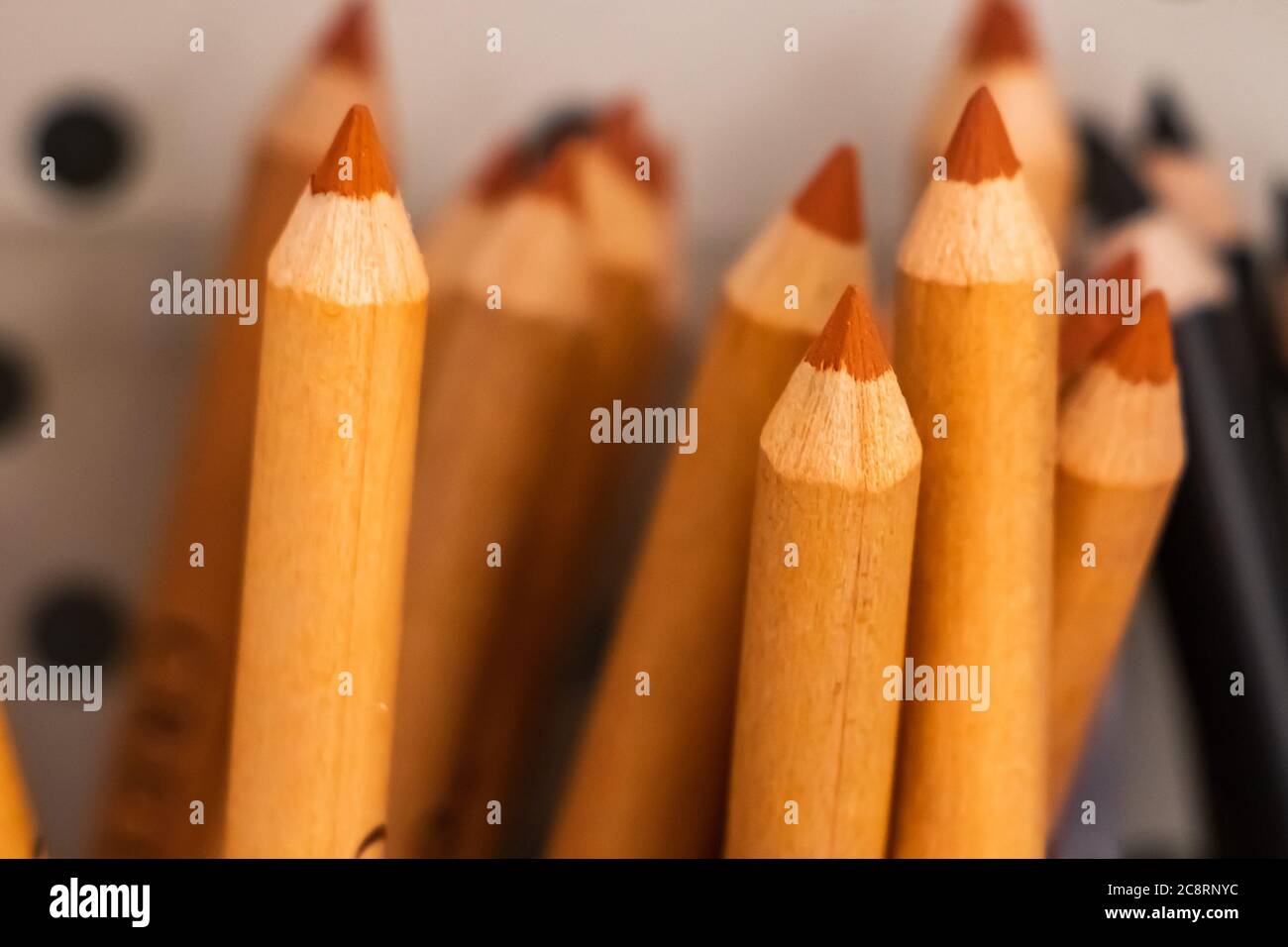 A set of new pencils for drawing in the store for artists Stock Photo ...