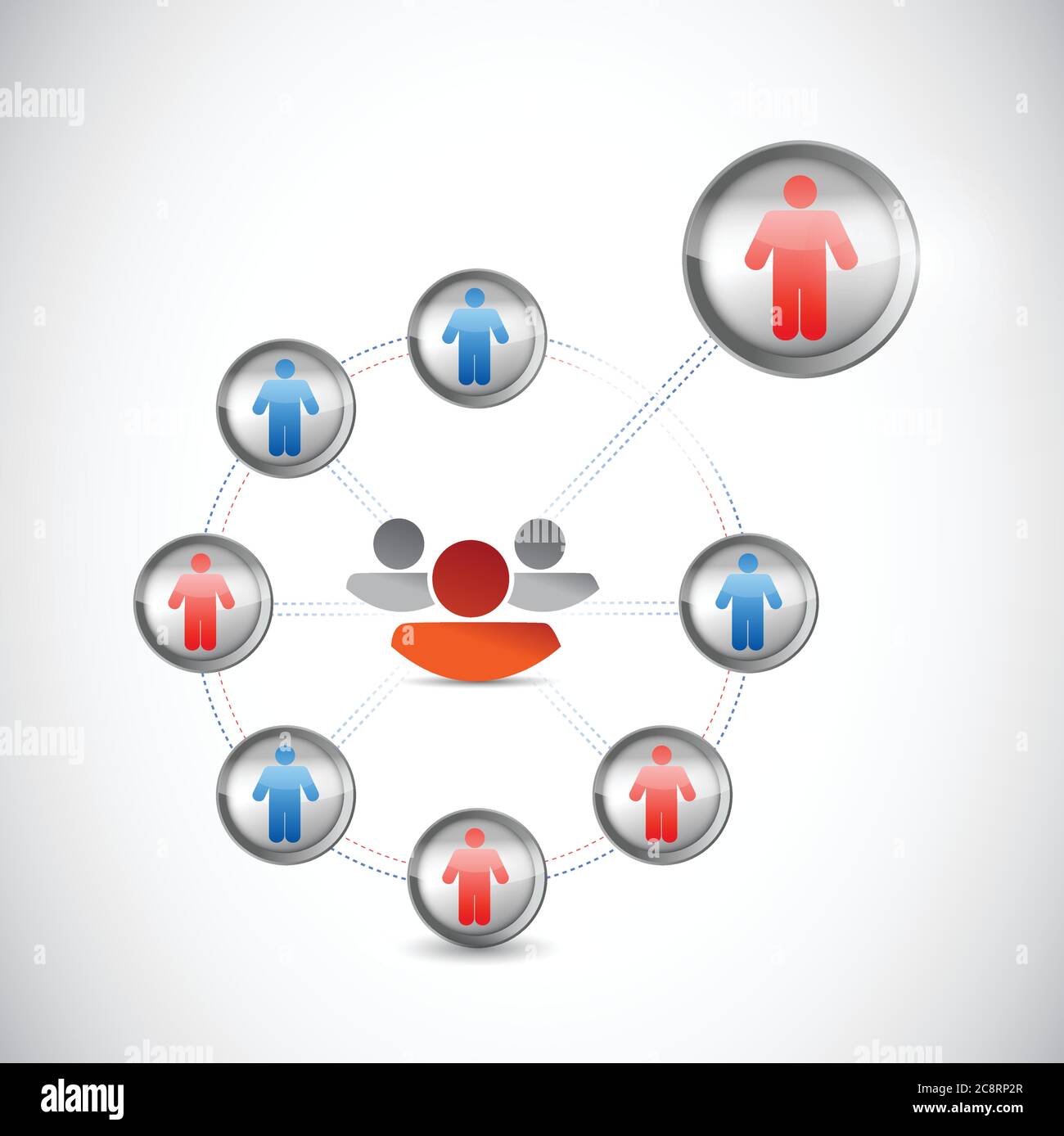 Searching for the right candidate illustration design over white Stock ...