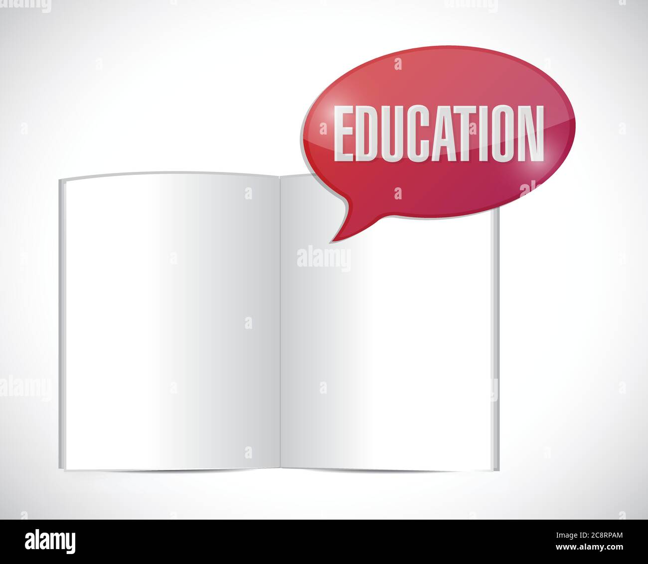 Book education message illustration design over a white background ...