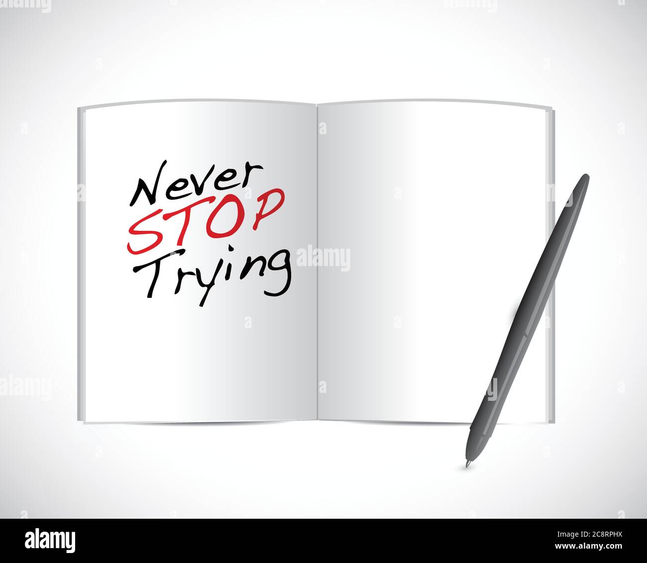 Never stop trying Stock Vector Images - Alamy