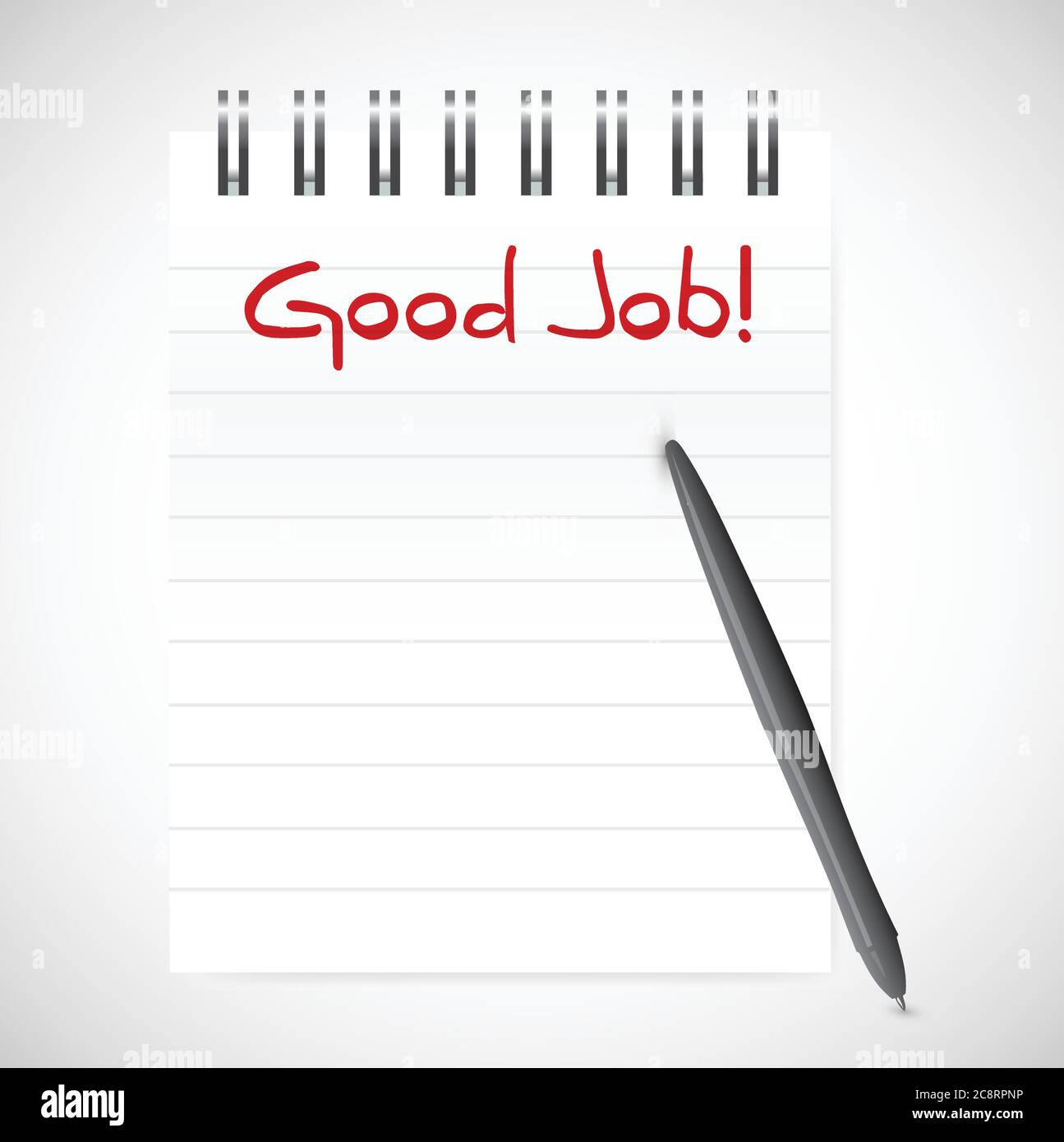 Good job notepad illustration design over a white background Stock ...