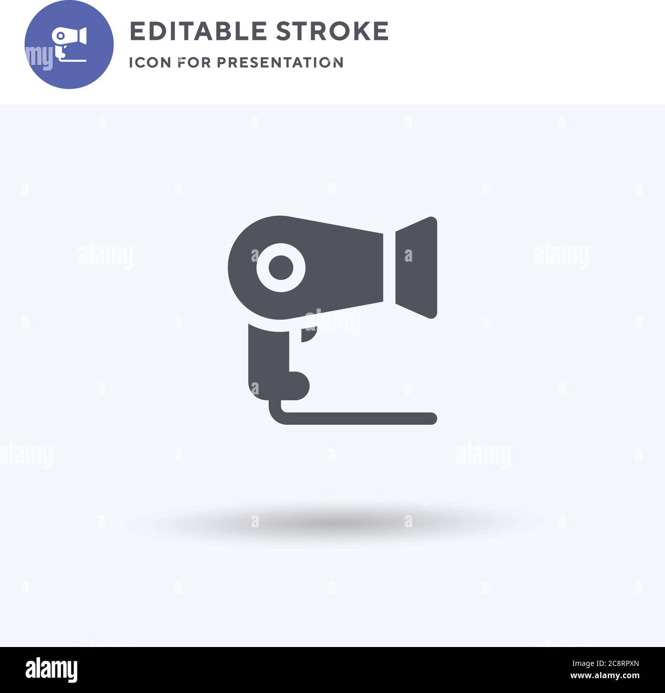 Dryer icon vector, filled flat sign, solid pictogram isolated on white ...