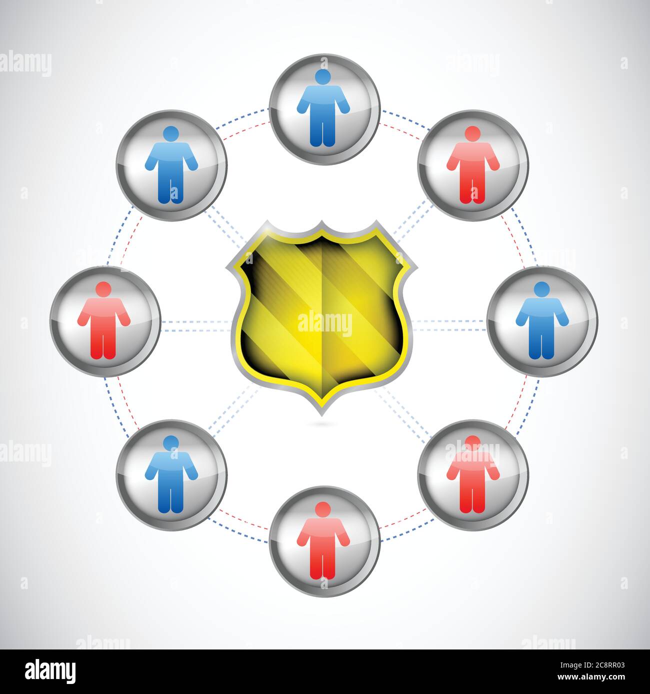 Security network concept illustration design over a white background ...