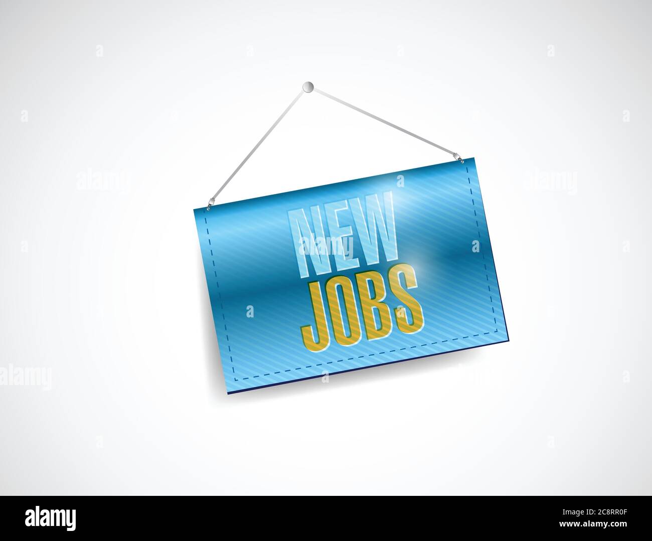 New jobs hanging banner illustration design over a white background ...