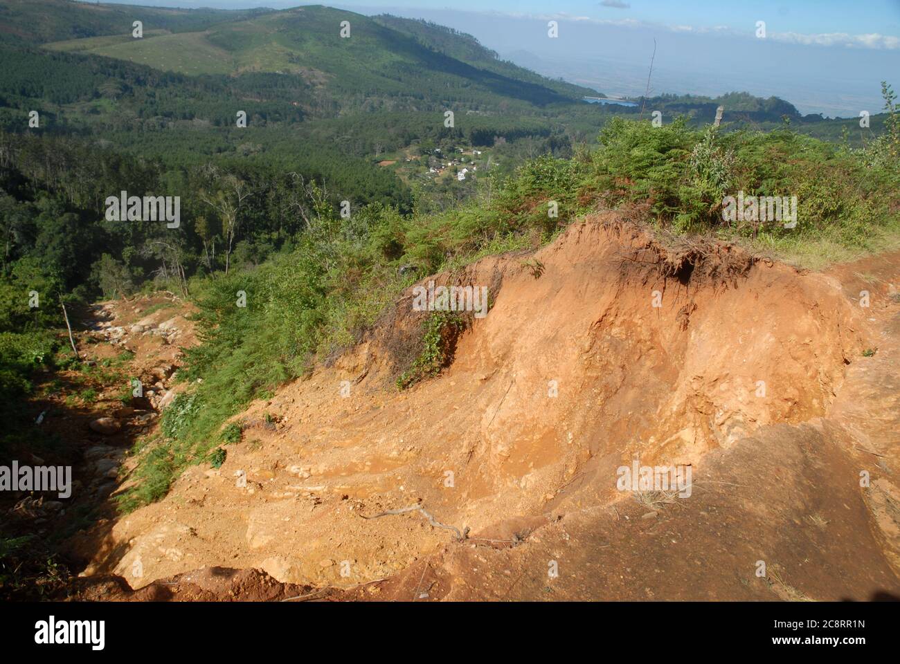 Erosion caused by illegal logging of timber on Zomba Plateau, Zomba ...