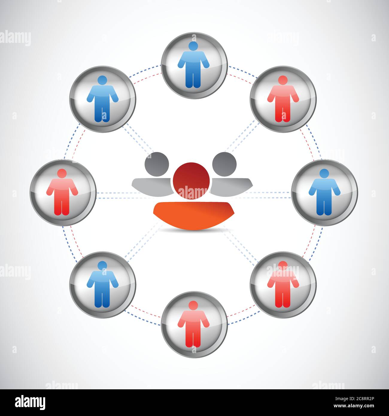 People network illustration design over a white background Stock Vector ...