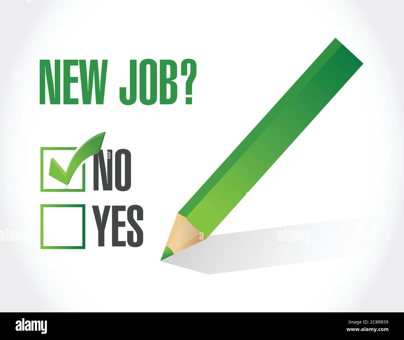 No new job check mark selection. illustration design over a white ...