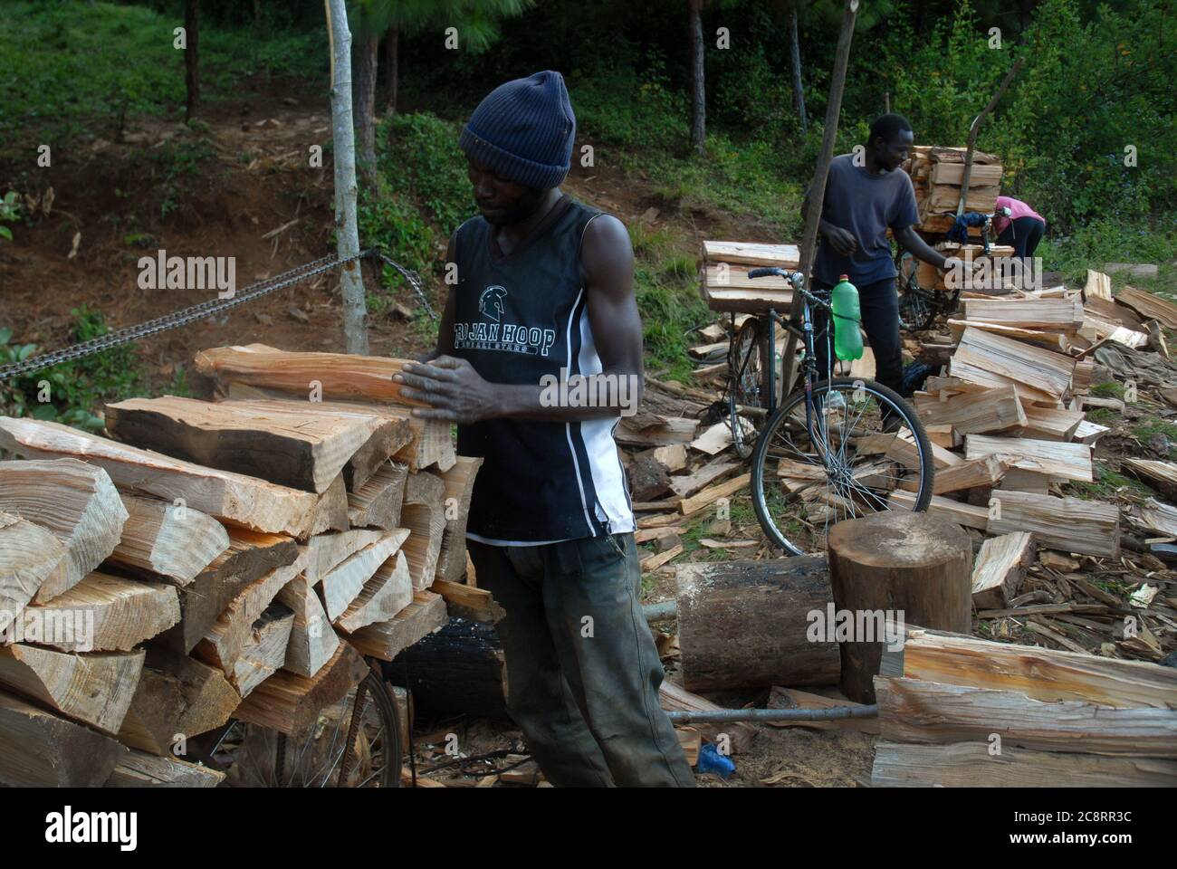Chopping wood africa hi-res stock photography and images - Alamy