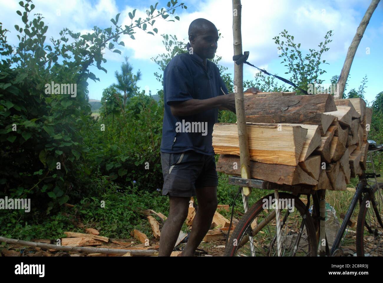 Chopping wood africa hi-res stock photography and images - Alamy