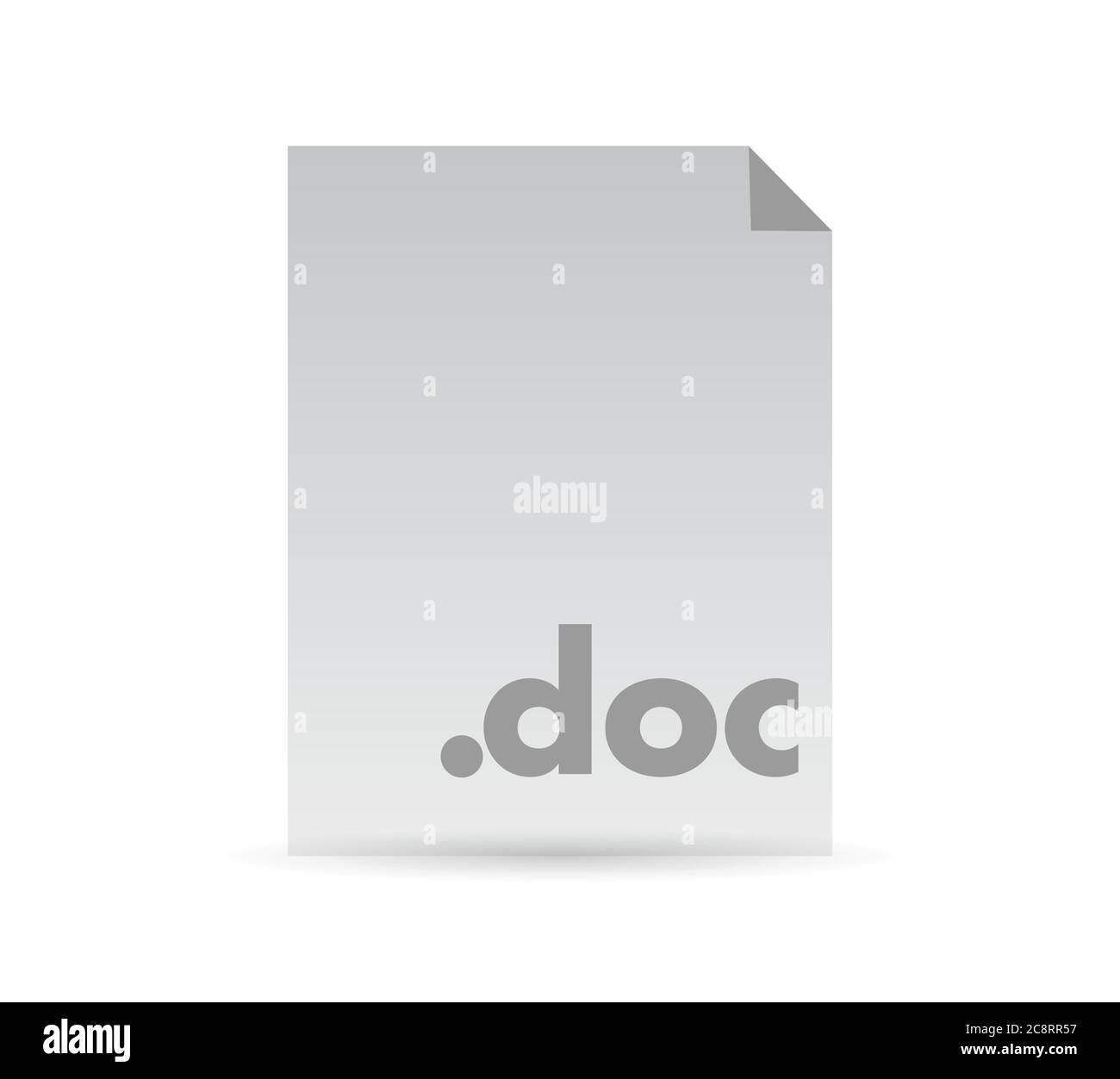 Doc document file illustration design over a white background Stock ...