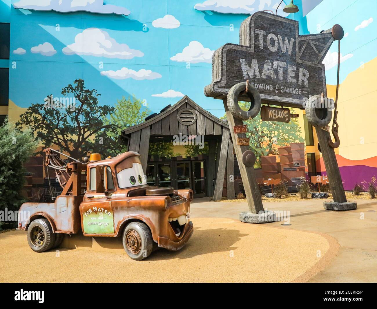 ORLANDO, FLORIDA – December 21st, 2015 – Tow Mater from Cars at Disney ...