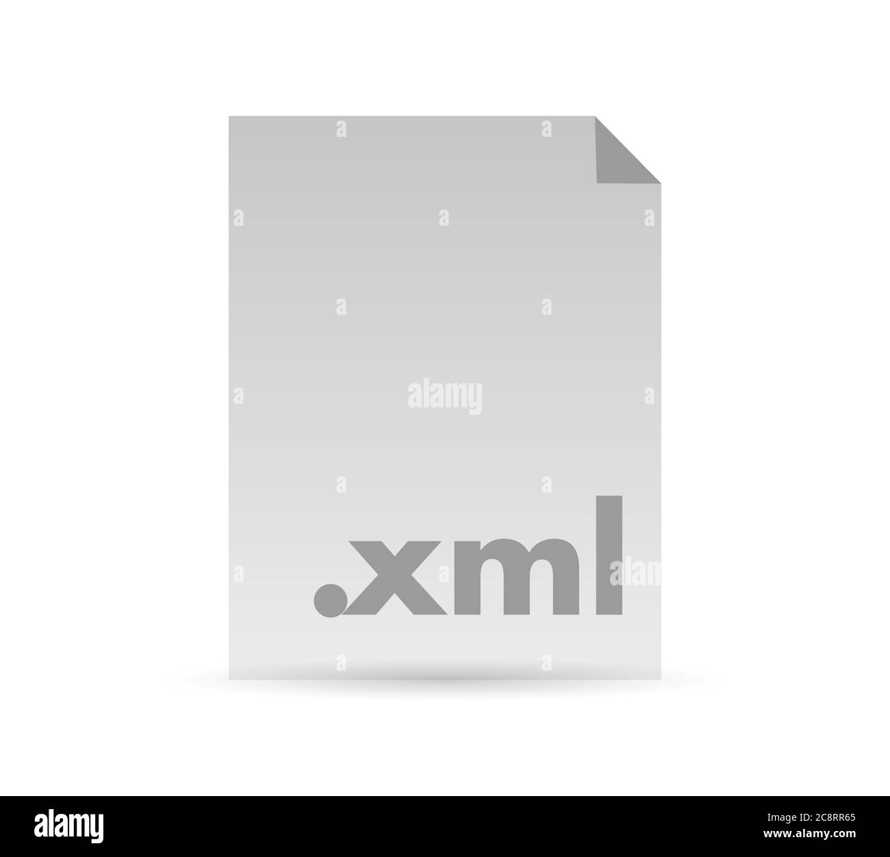 Xml document file illustration design over a white background Stock ...