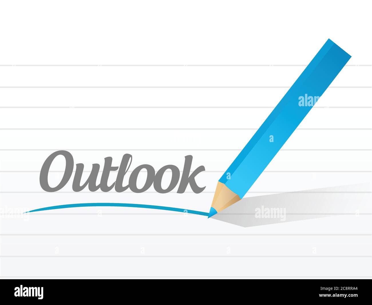 Outlook message illustration design over a white background Stock ...