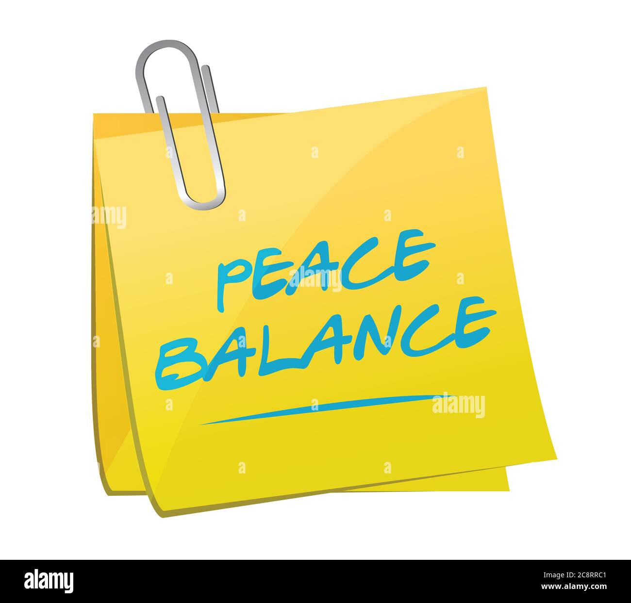 Peace balance memo illustration design over a white background Stock ...