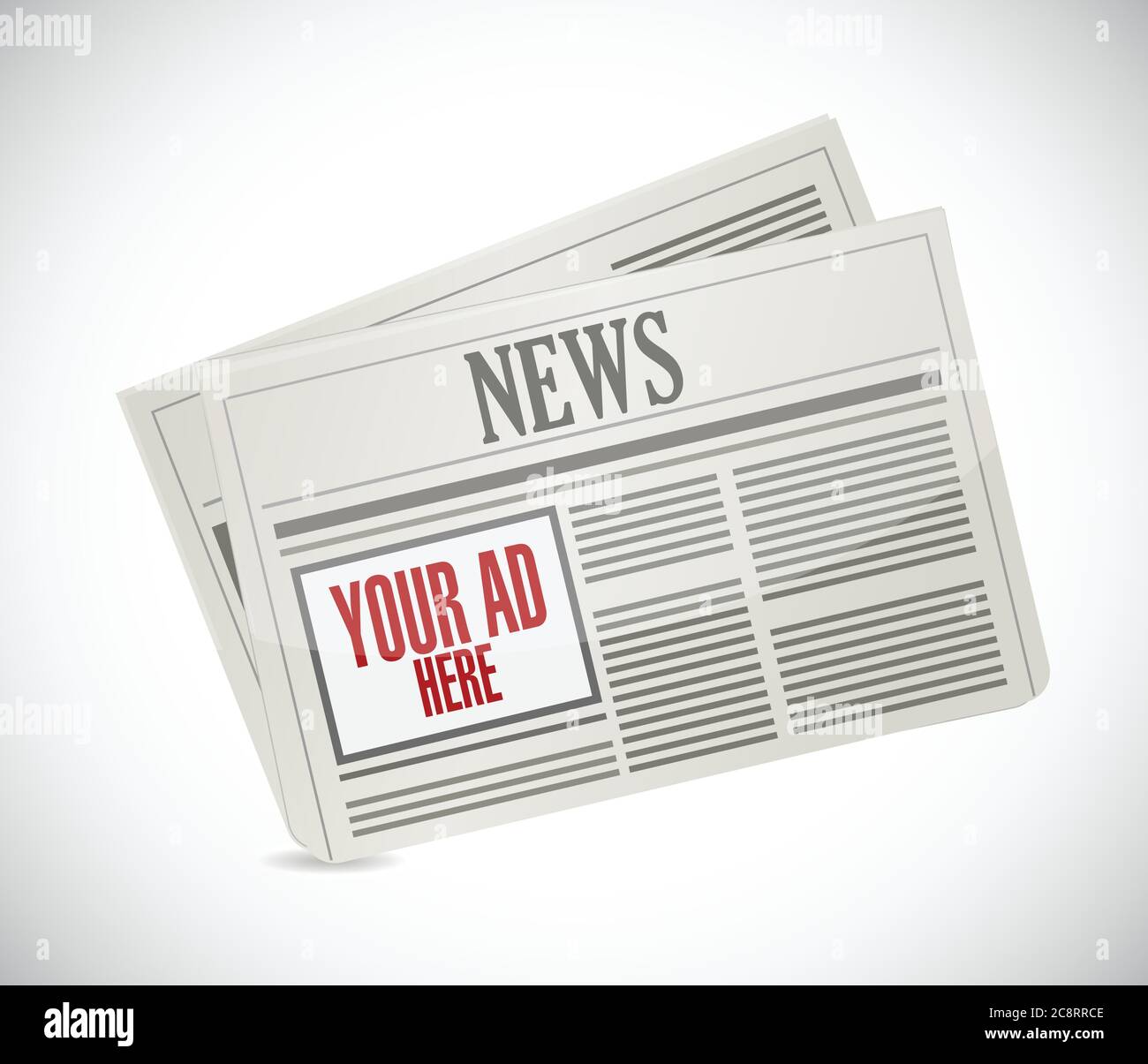 Your ad here space on a newspaper. illustration design over a white ...