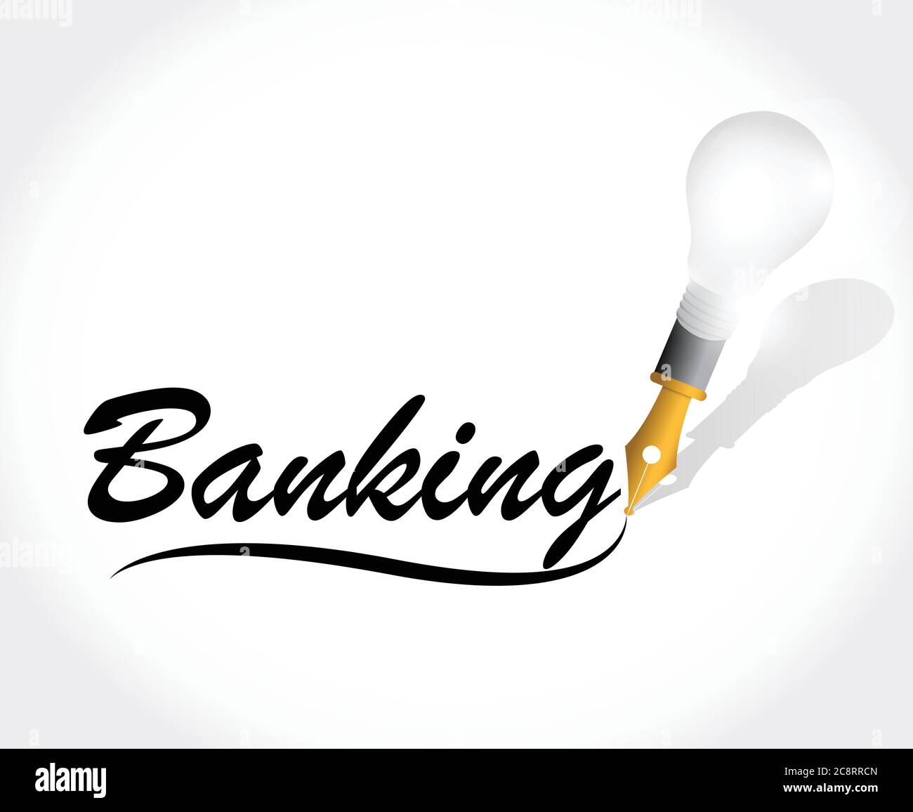 Banking sign message illustration design over a white background Stock ...