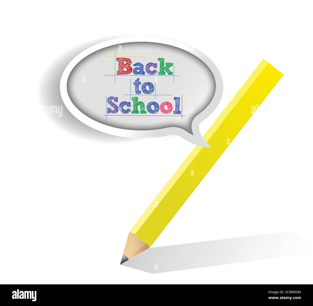 Back to school sign illustration design over a white background Stock ...