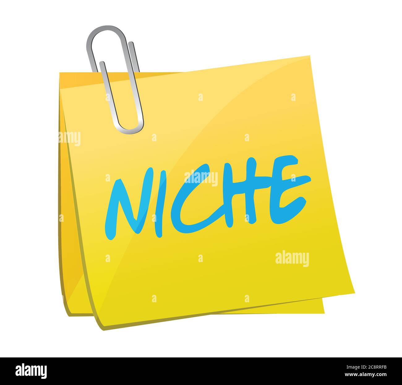 Niche post message illustration design over a white background Stock ...