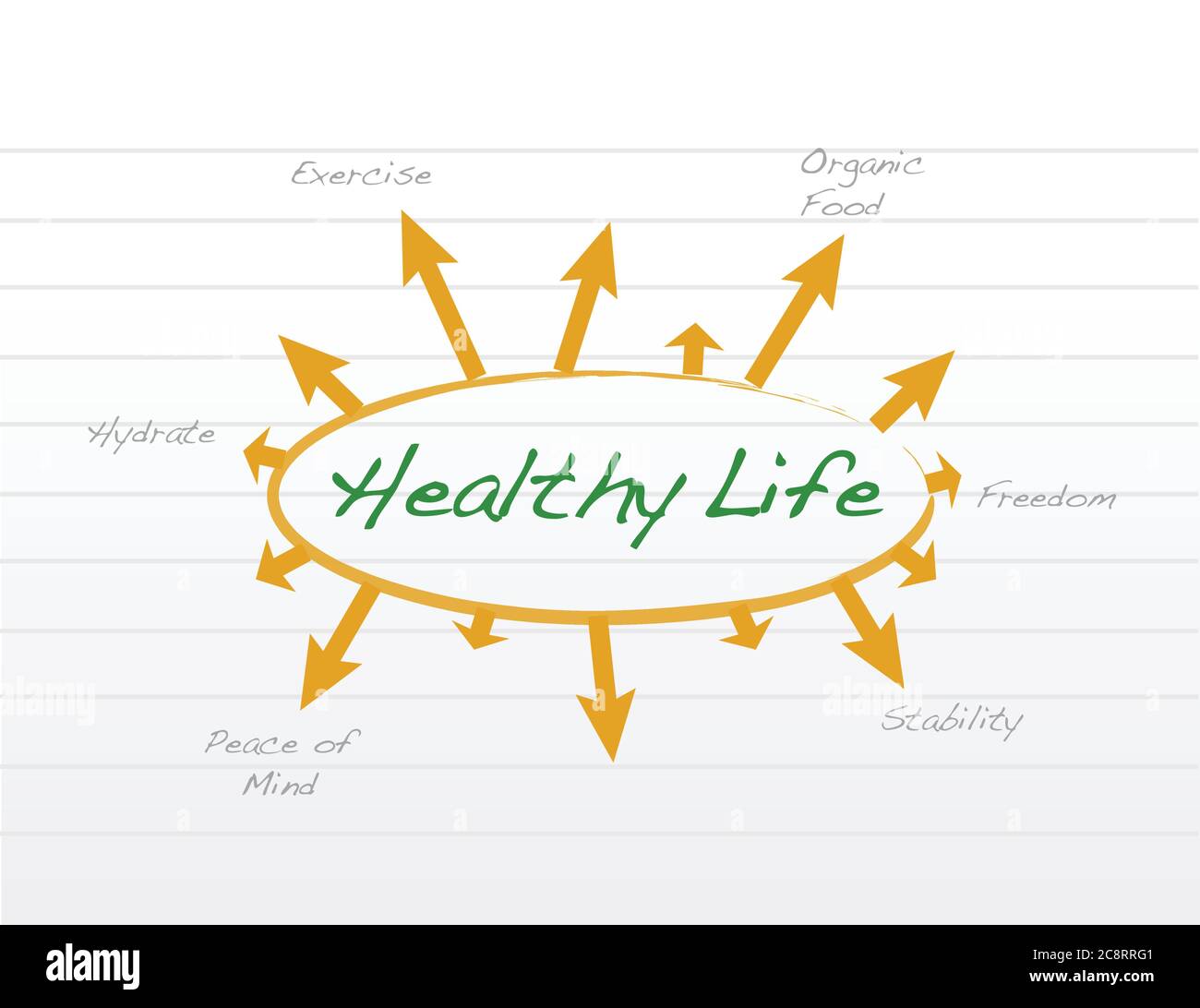 Healthy life model illustration design over a white background Stock ...