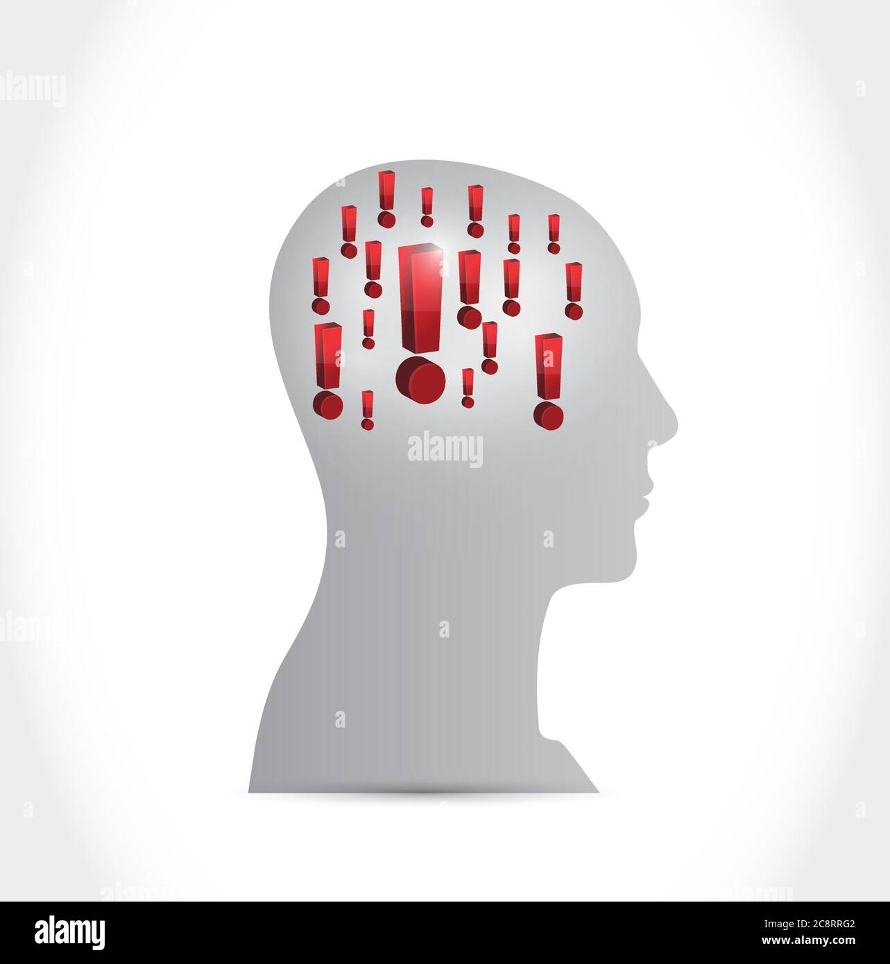 Human face exclamation mark illustration hi-res stock photography and ...
