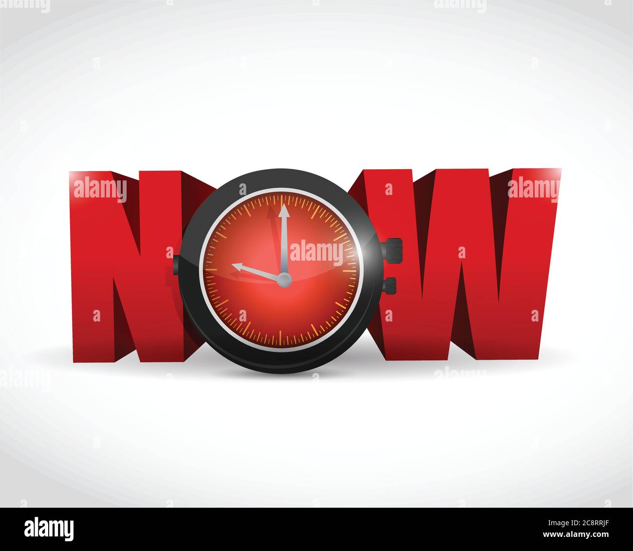 Word now and watch. illustration design over a white background Stock ...